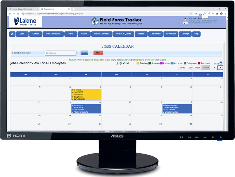 Job Scheduling & Dispatching Software | Field Force Tracker